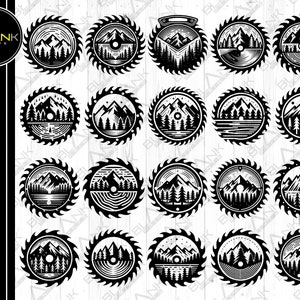Wood Saw Blade Bundle Svg Png Jpeg Eps Dxf Bundle Silhouette Clipart ...