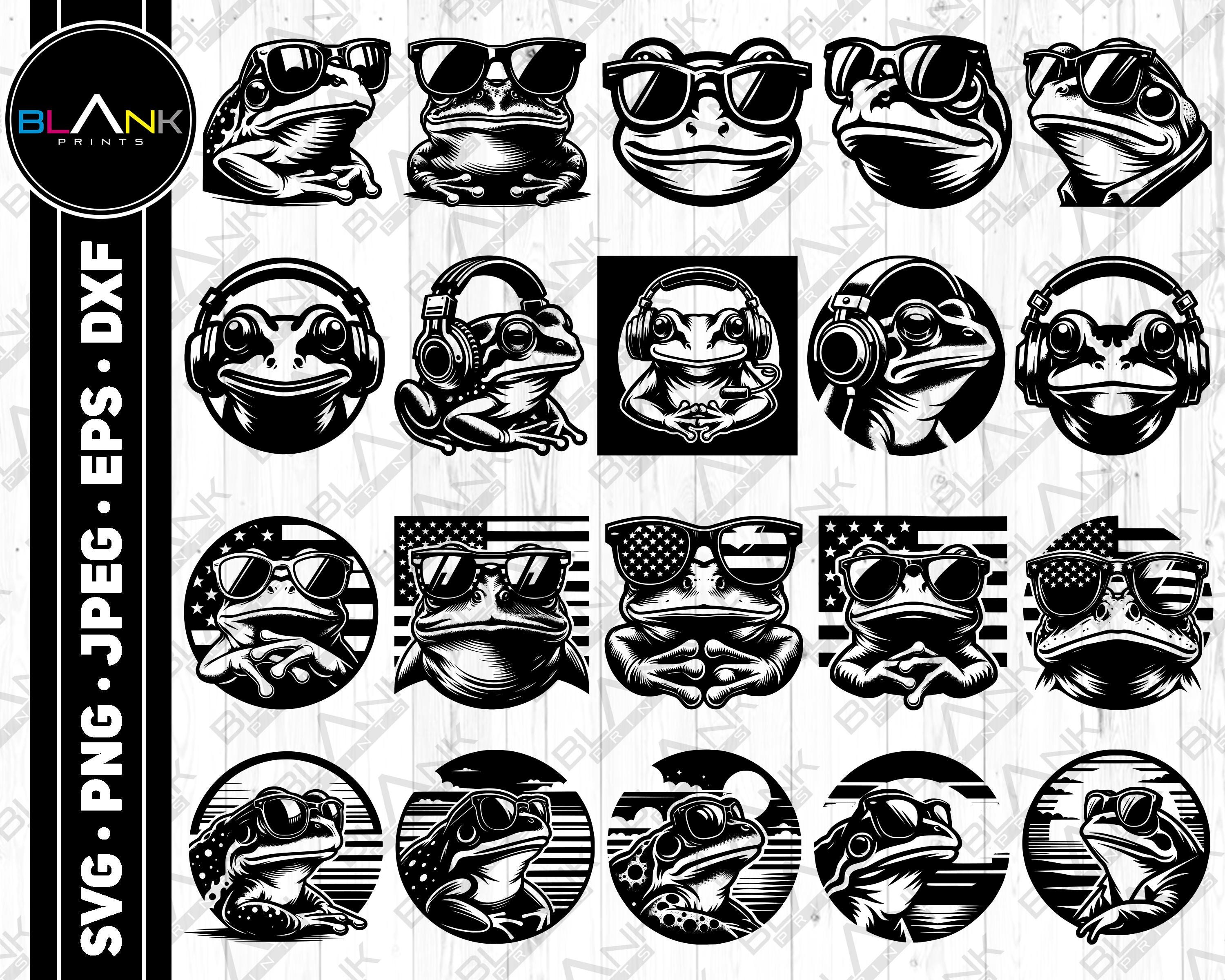 Frog Mega Bundle: 90 Clipart Designs (svg, Png, Jpg, Eps, Dxf) - Etsy