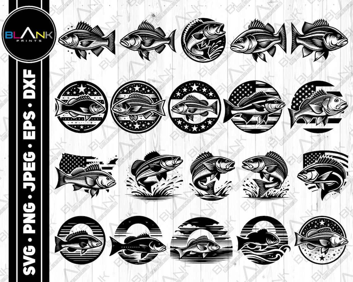 Red Drum Fish Vector Bundle (svg, Png, Jpg, Eps, Dxf) - Etsy