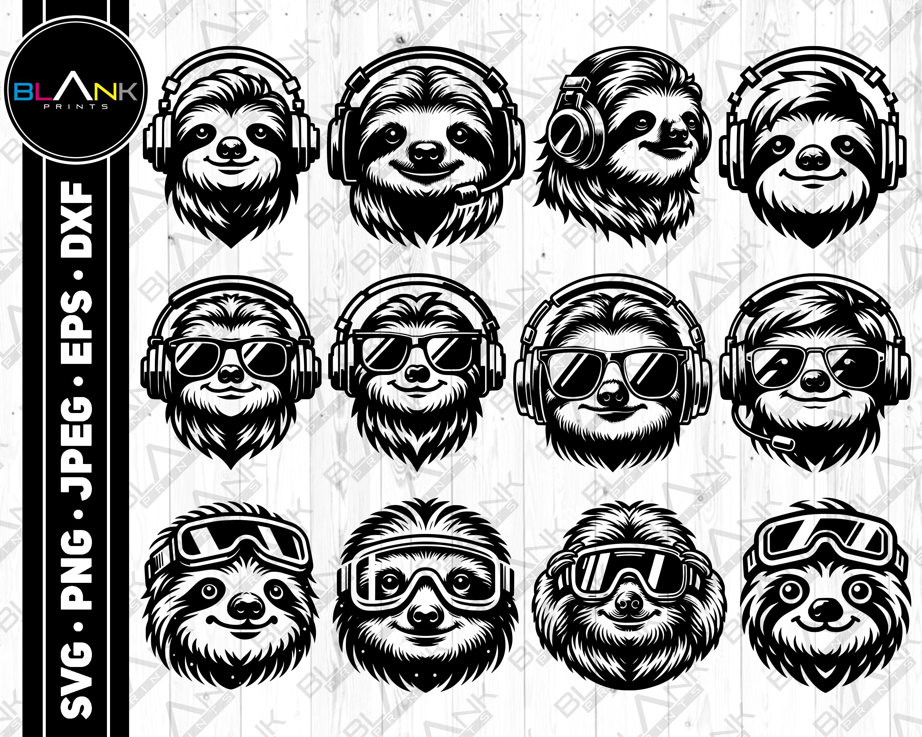 Sloth Mega Bundle: Vector Clipart (svg, Png, Jpg, Eps, Dxf) (digital ...