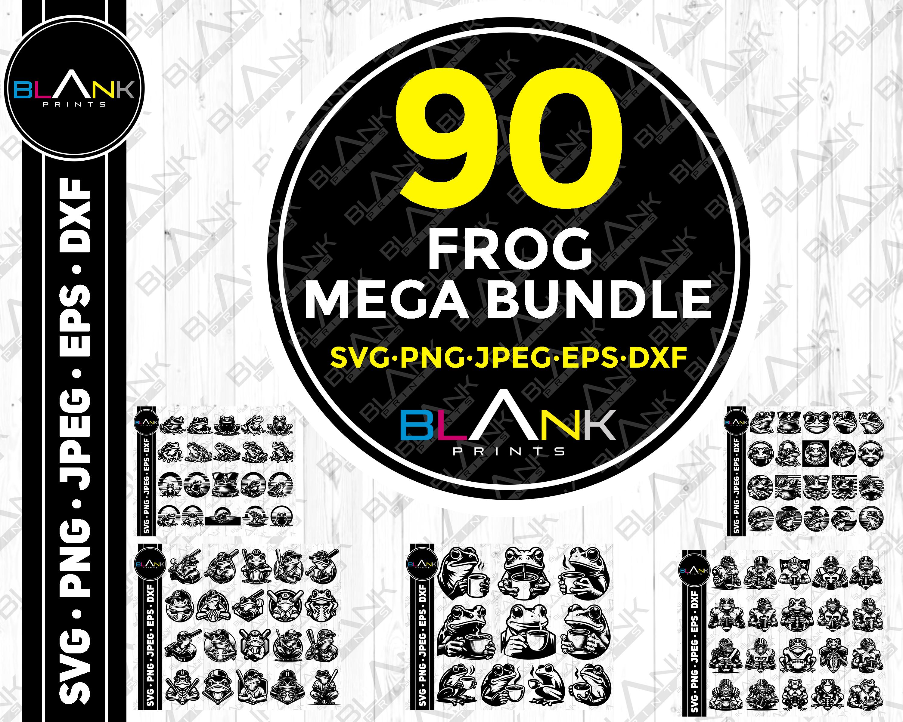 Frog Mega Bundle: 90 Clipart Designs (svg, Png, Jpg, Eps, Dxf) - Etsy
