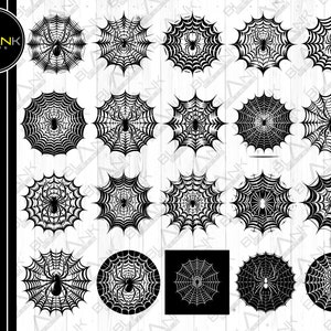 Spider Web Bundle Svg Png Jpeg Eps Dxf Bundle Silhouette Clipart Cricut ...