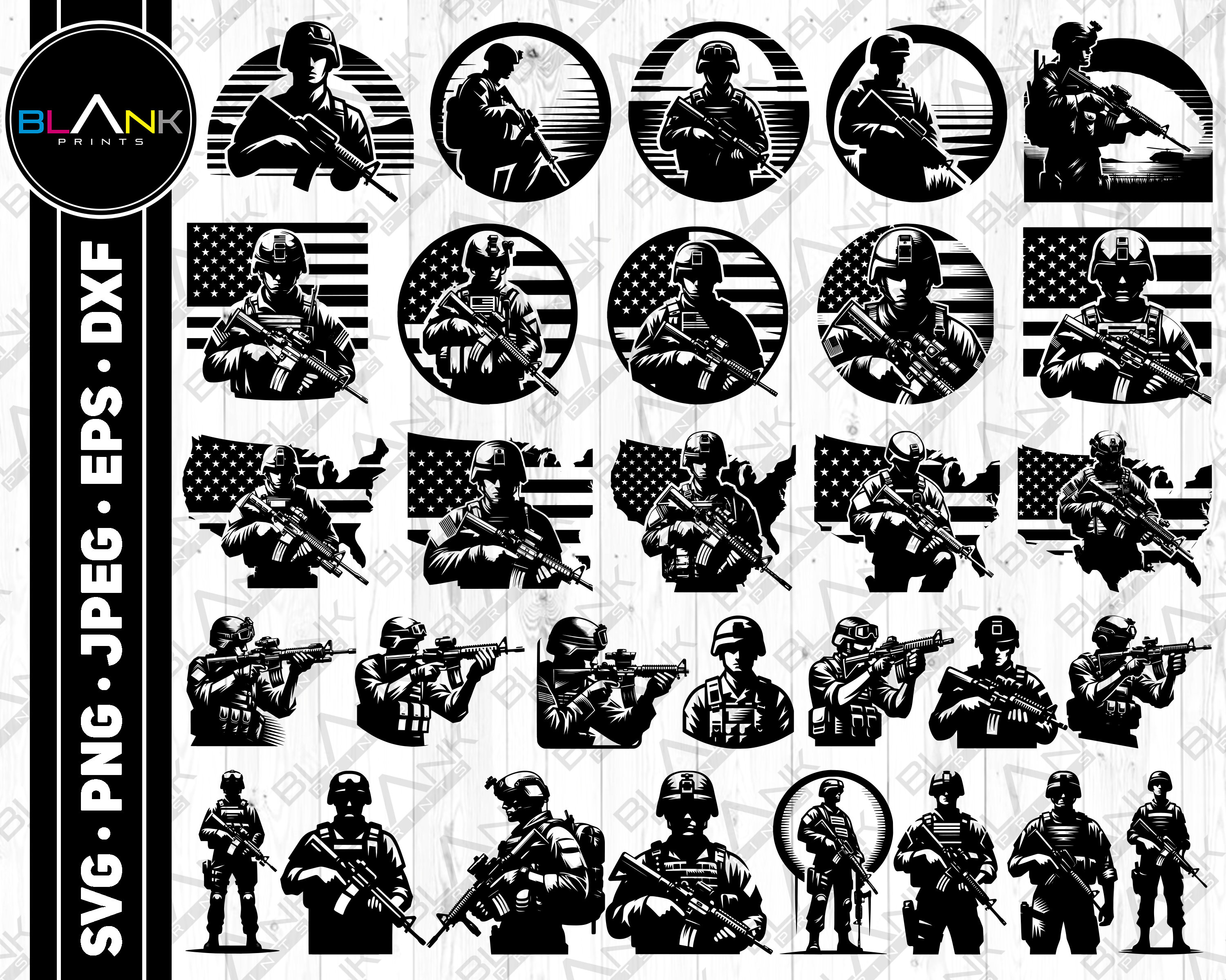 Soldier SVG Bundle: USA Military Graphics (digital Download) - Etsy