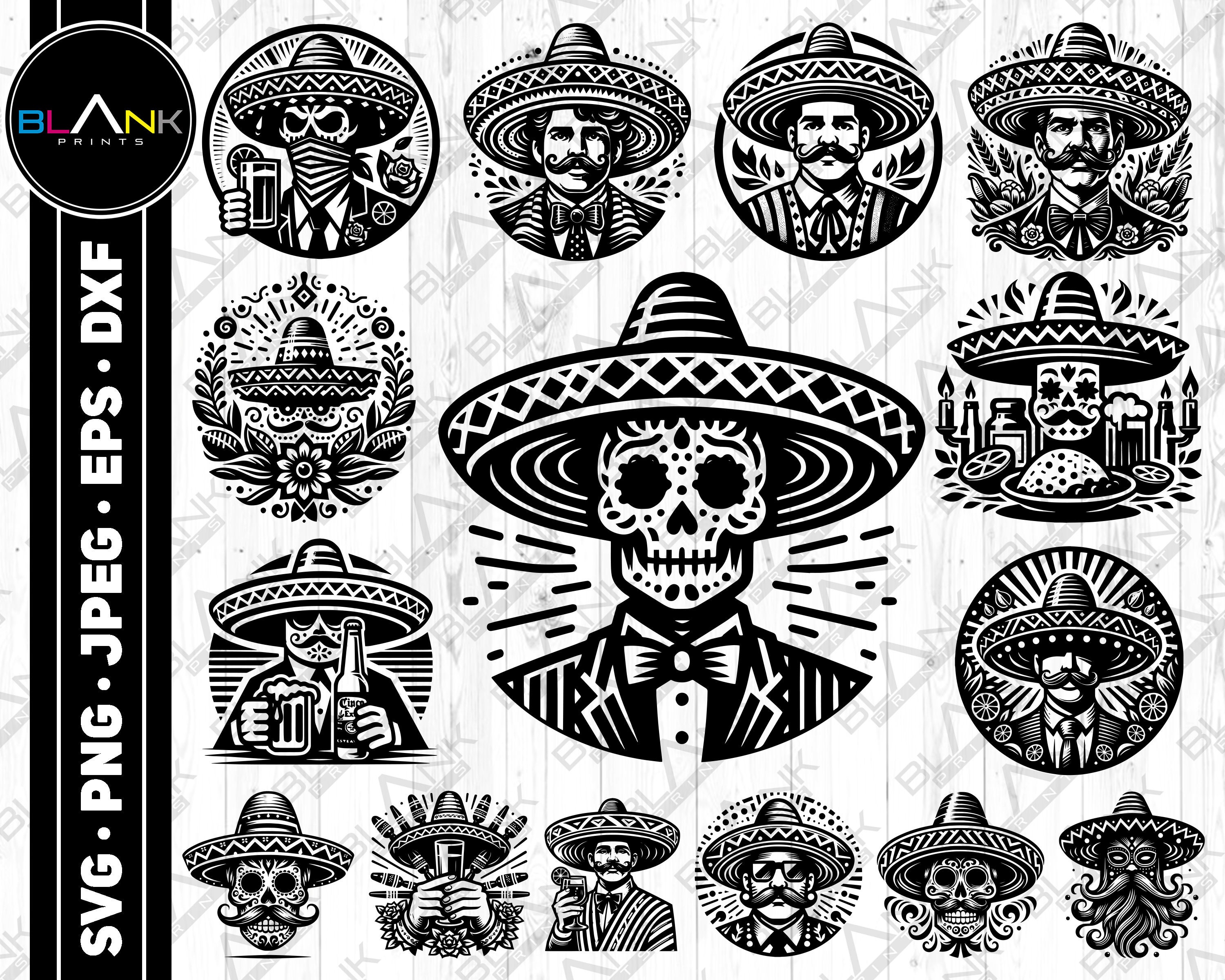 Cinco De Mayo Bundle Svg Png Jpeg Eps Dxf Bundle Silhouette Cricut ...