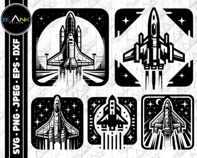 Space Rocket SVG Bundle, Laser Cut Vector Graphics (digital Download ...