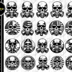 Skeleton Wearing Mask Bundle Svg Png Jpeg Eps Dxf Bundle Silhouette ...