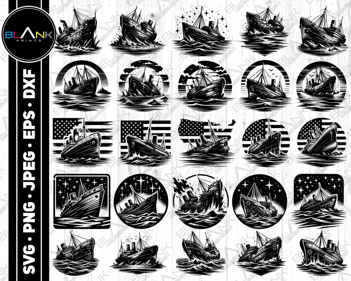 Shipwreck Vector Bundle, Ocean Sea Clipart (svg, Png, Jpg, Eps, Dxf) - Etsy