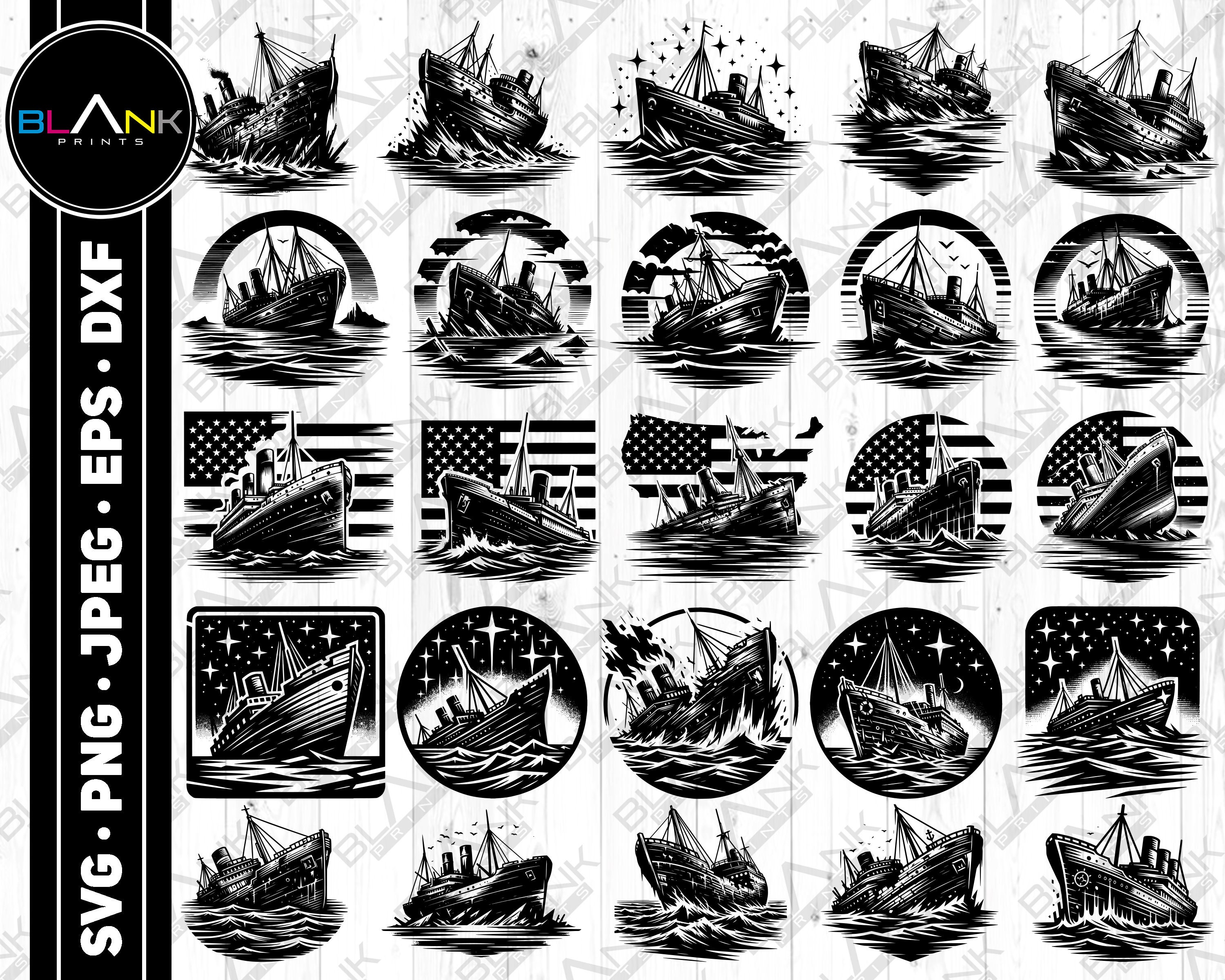 Shipwreck Bundle Svg Png Jpeg Eps Dxf Bundle Silhouette Clipart Cricut ...