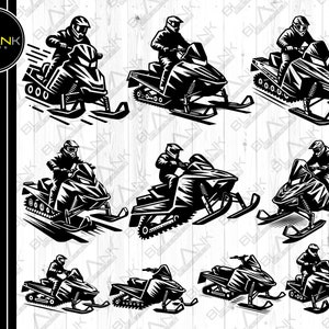 Snowmobile Clipart Vector Bundle (svg, Png, Jpg, Eps, Dxf) - Etsy