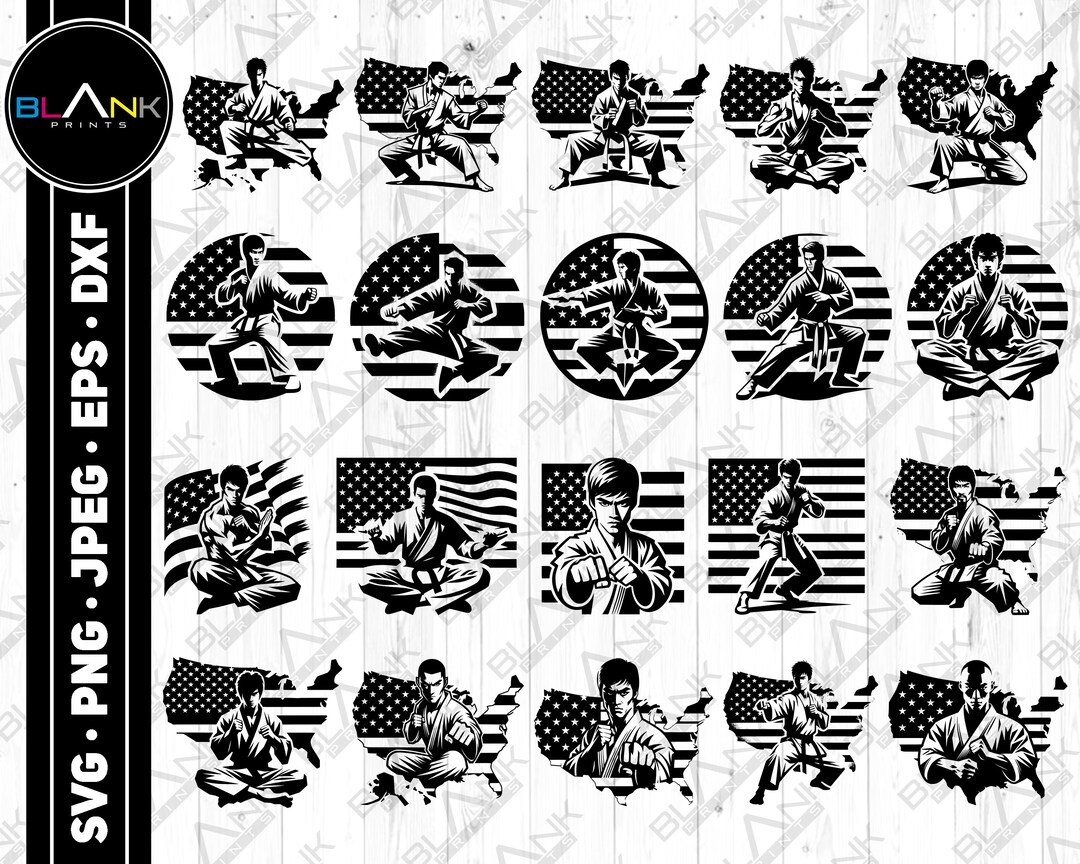 Kung Fu Bundle Svg Png Jpeg Eps Dxf Vector Bundle Silhouette Cricut ...