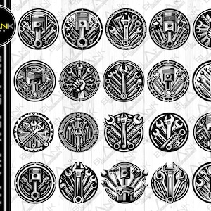 Mechanic Tools Bundle Svg Png Jpeg Eps Dxf Bundle Silhouette Clipart ...