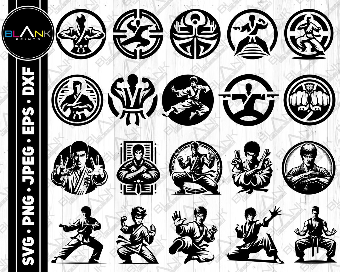 Kung Fu Bundle Svg Png Jpeg Eps Dxf Vector Bundle Silhouette Cricut ...