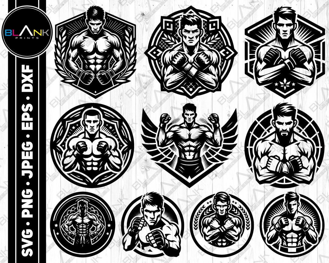 Mma Bundle Svg Png Jpeg Eps Dxf Bundle Silhouette Clipart Cricut Vector ...