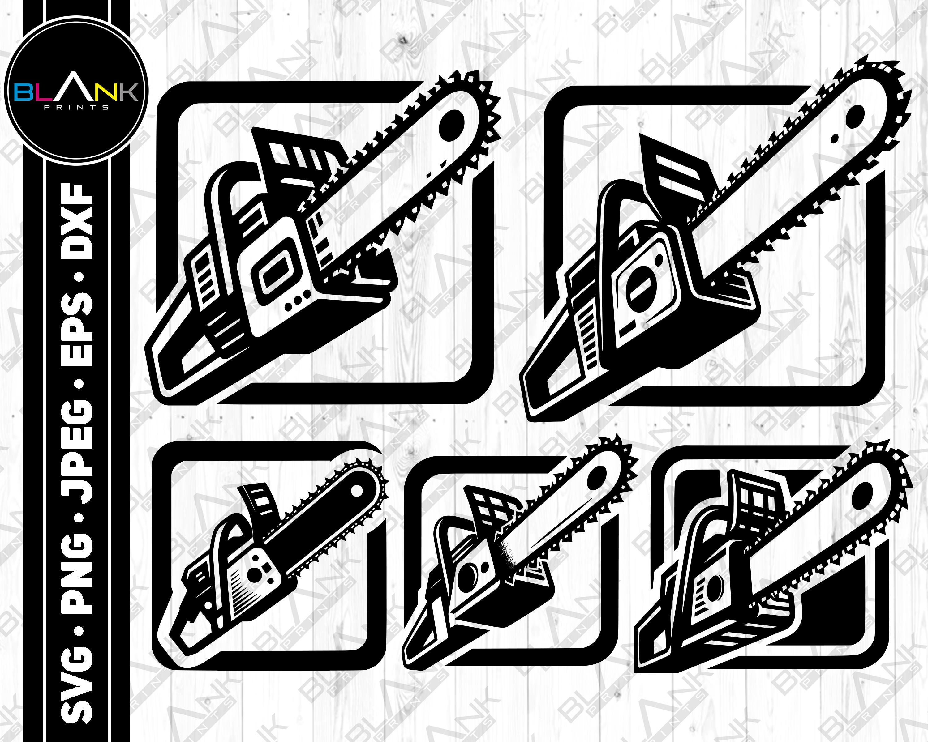 Chainsaw Bundle Svg Png Jpeg Eps Dxf Engrave Silhouette Clipart Cricut ...