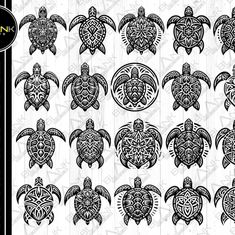 Tribal Turtle Svg - Etsy