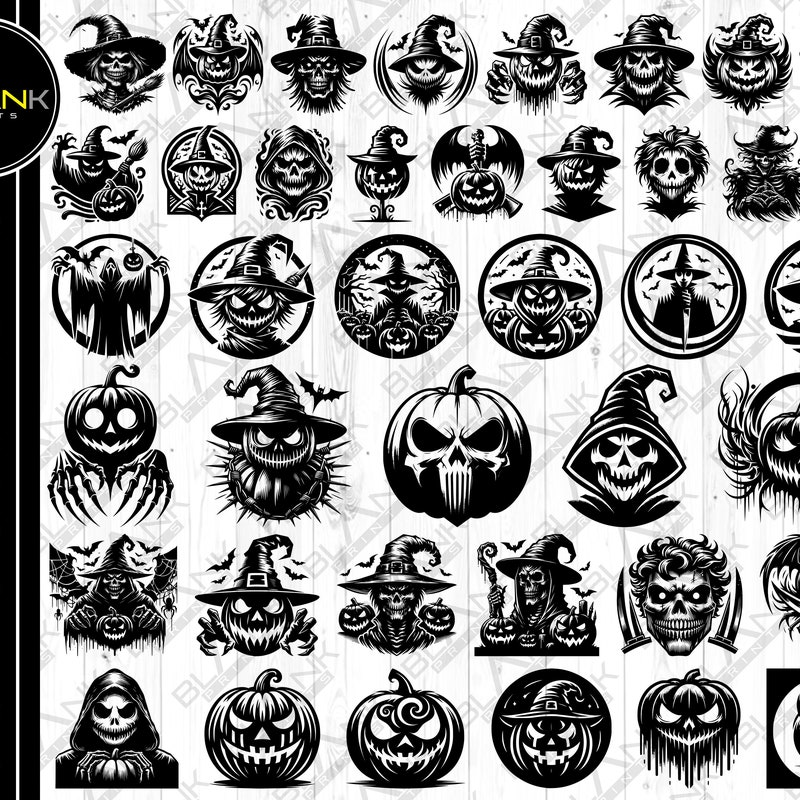 Halloween Silhouette Svg - Etsy
