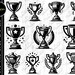 Trophy Clipart Vector Bundle, Champion Graphics (svg, Png, Jpg, Eps ...
