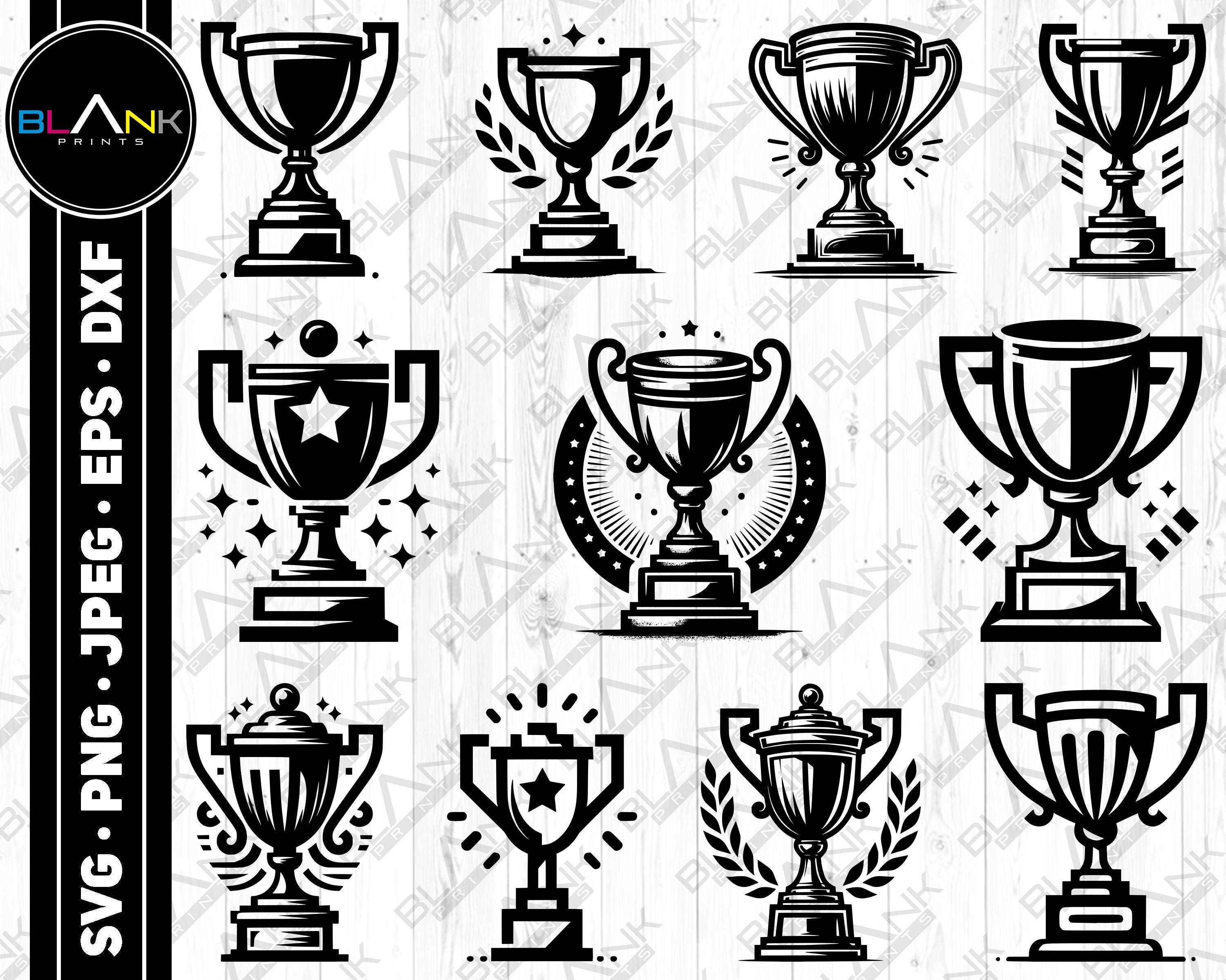 Trophy Bundle Svg Png Jpg Eps Dxf Bundle Silhouette Clipart Cricut ...