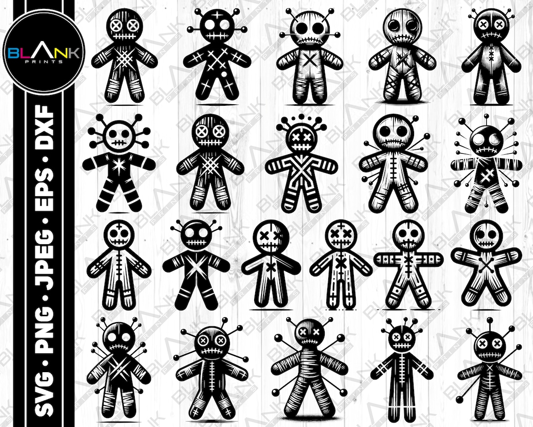 Voodoo Doll Clipart Bundle (svg, Png, Eps, Dxf, Jpeg) (digital Download ...