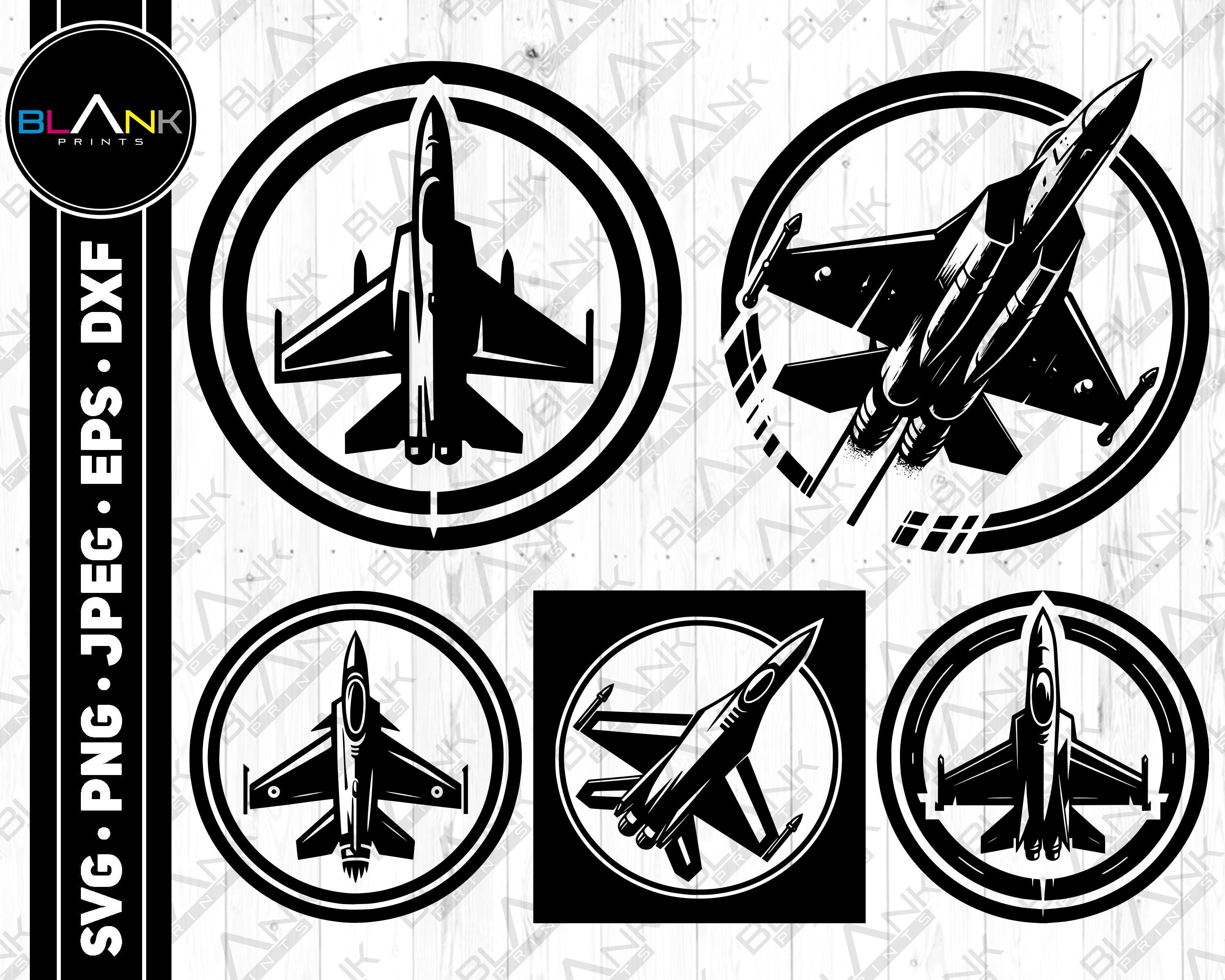 Jet Fighter Bundle Svg Png Jpeg Eps Dxf Engrave Silhouette Clipart ...