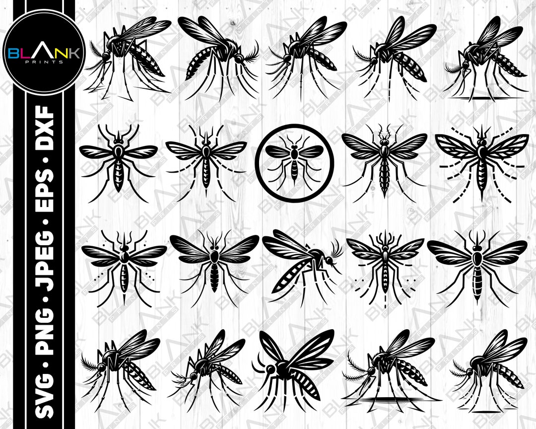 Mosquito Bundle Svg Png Jpeg Eps Dxf Bundle Silhouette Clipart Cricut ...