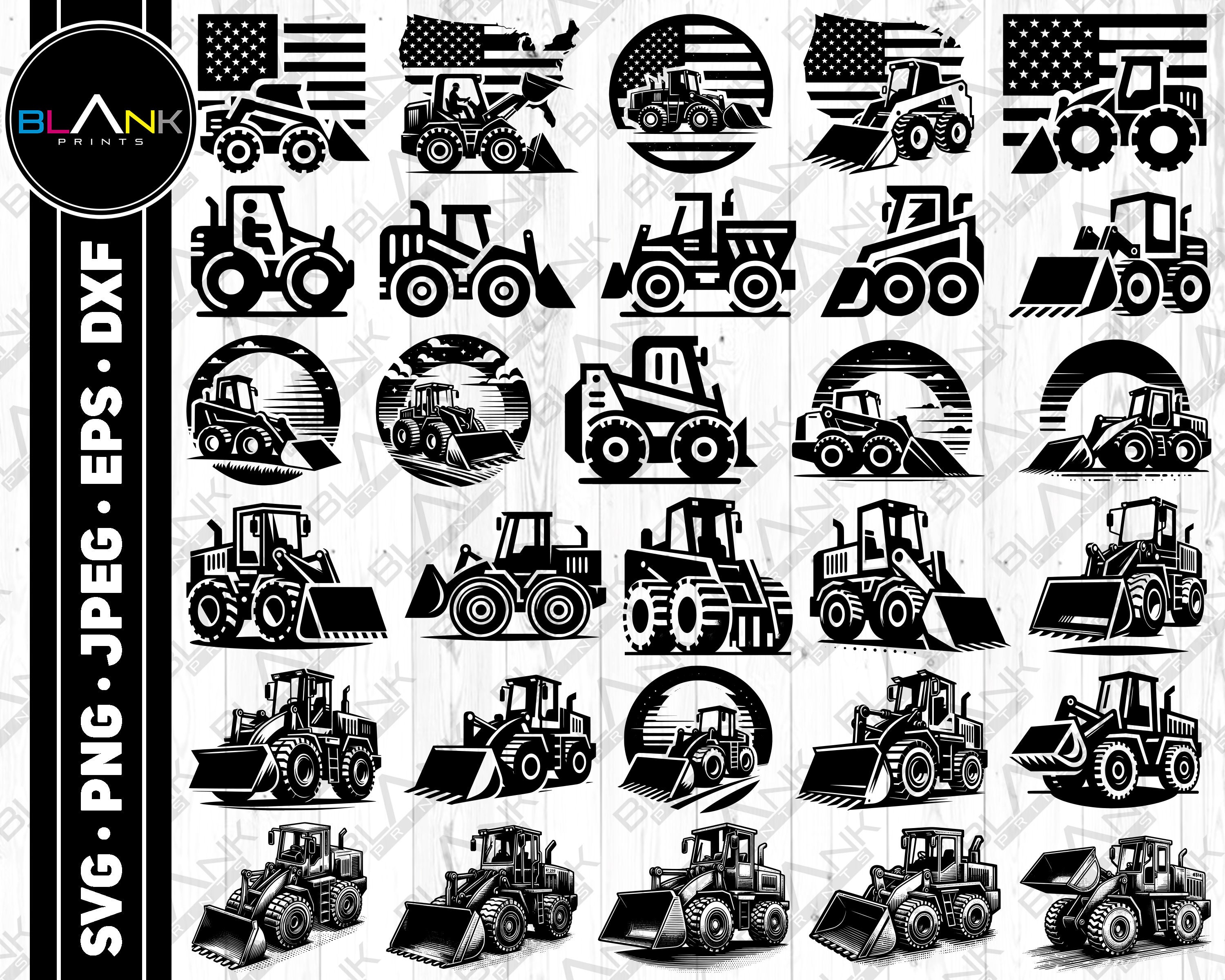 Loader Bundle Svg Png Jpeg Eps Dxf Vector Bundle Silhouette Cricut ...