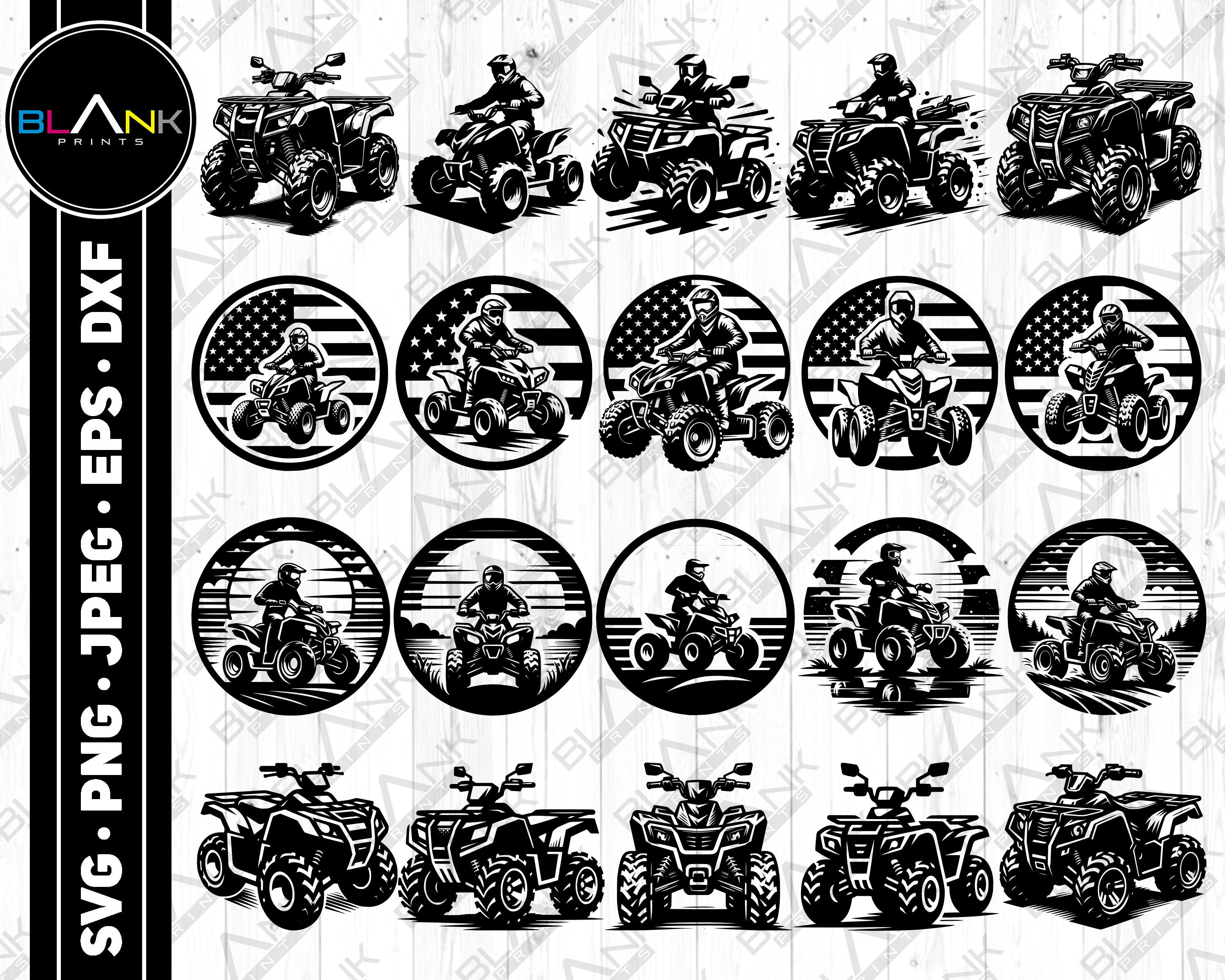 ATV Bundle Svg Png Jpeg Eps Dxf Bundle Silhouette Cricut Commercial Use ...
