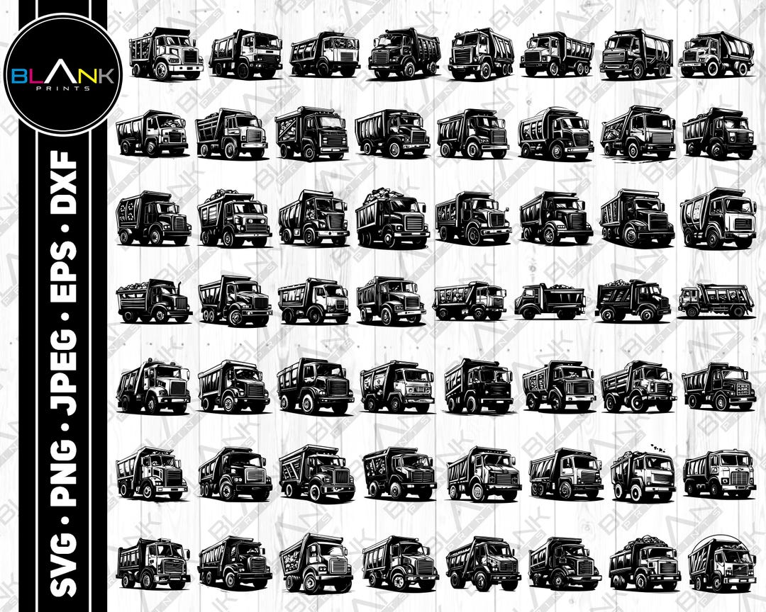 Garbage Truck Bundle Svg Png Jpeg Eps Dxf Bundle Silhouette Cricut ...