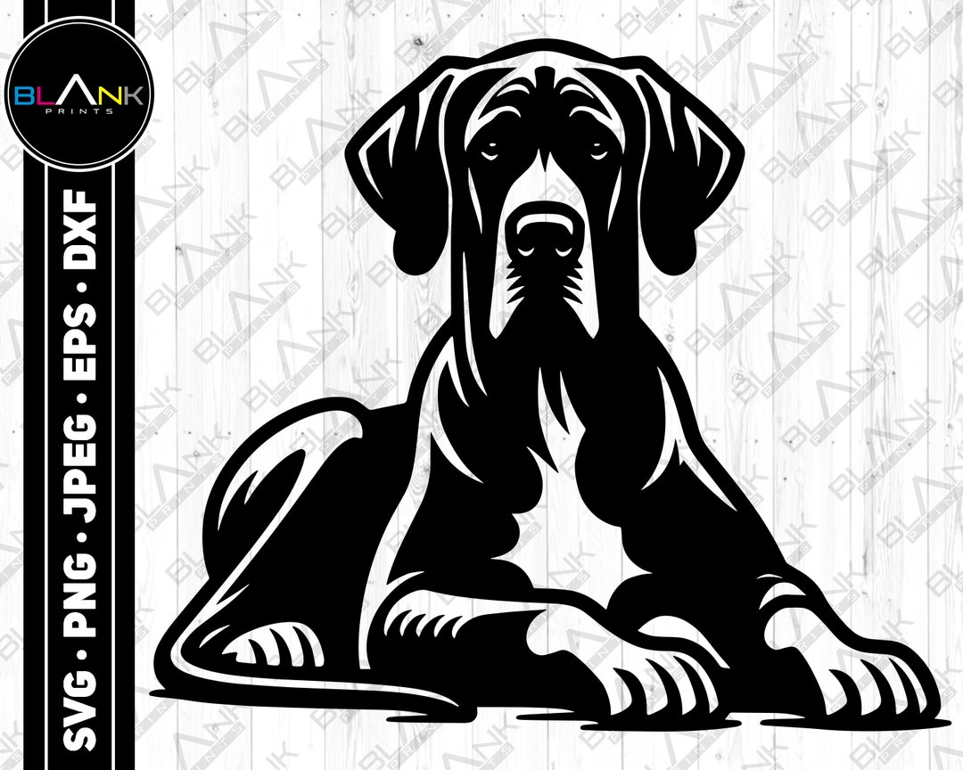 Great Dane Svg Png Jpeg Eps Dxf Silhouette Cricut Commercial Use Great ...