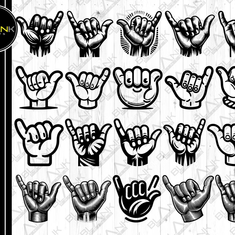 Shaka Hand Svg - Etsy