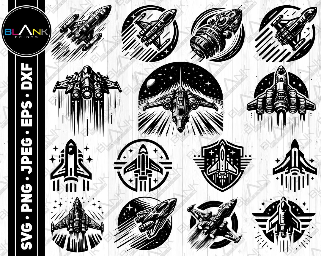 Space Ship Vector Bundle SVG PNG, Commercial Use (digital Download) - Etsy