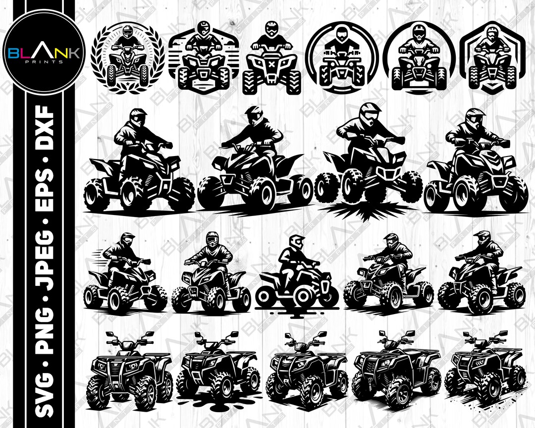 ATV Bundle Svg Png Jpeg Eps Dxf Bundle Silhouette Cricut Commercial Use ...