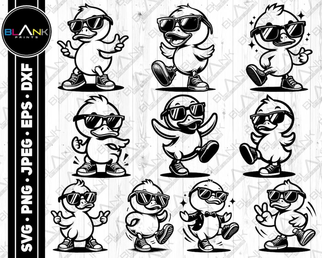 Dancing Duck SVG Bundle, Animal Clipart (digital Download) - Etsy