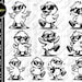 Cute Duck Dancing Bundle Svg Png Jpeg Eps Dxf Bundle Silhouette Clipart ...