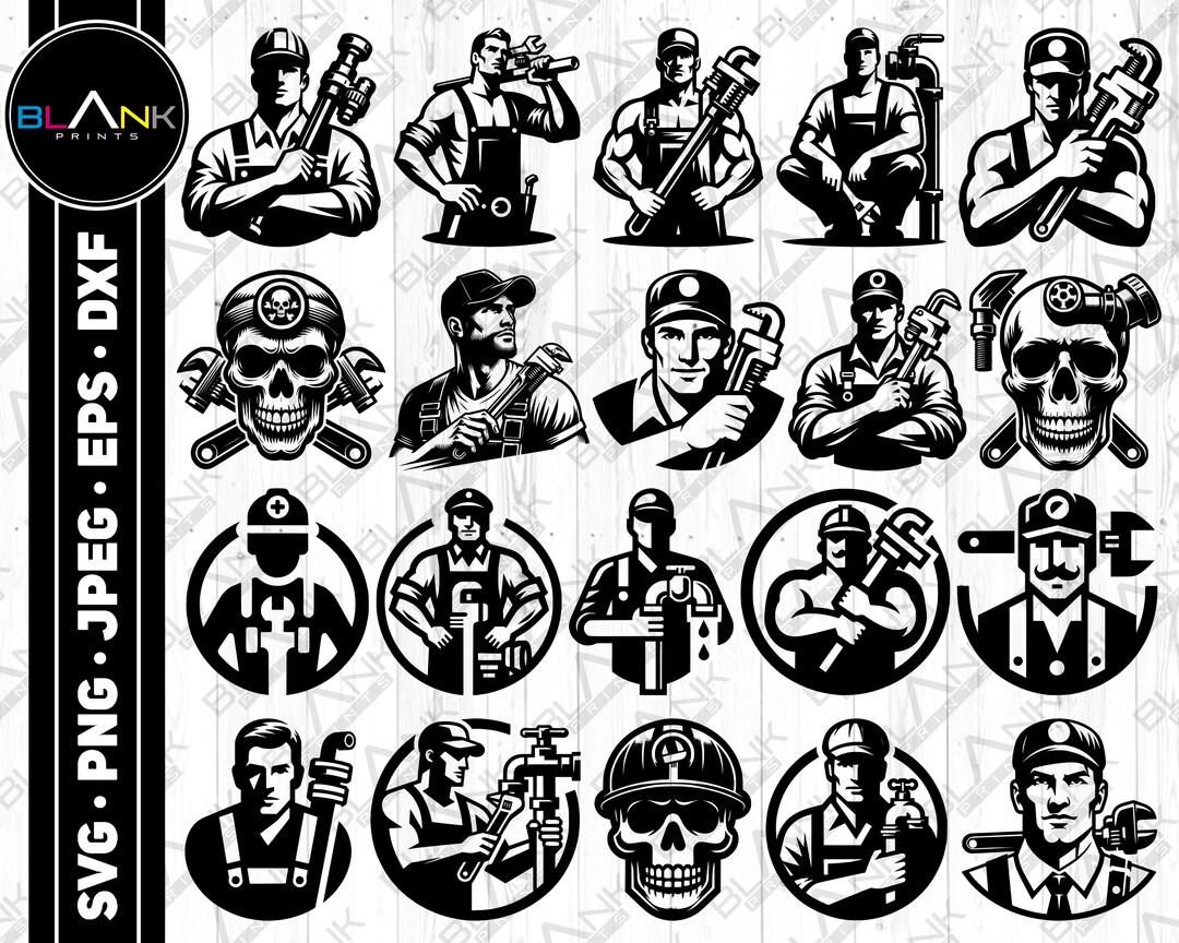 Plumber SVG Bundle: Repair & Maintenance Graphics (digital Download) - Etsy