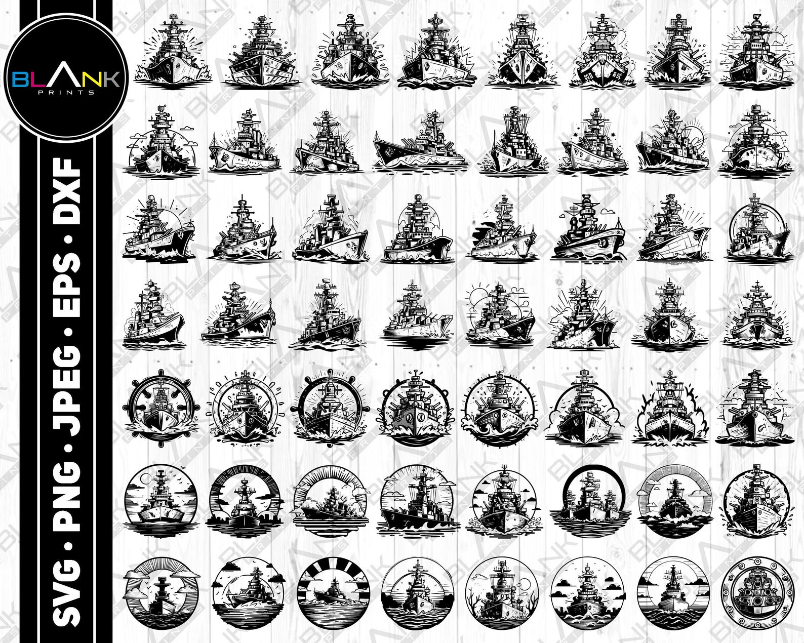 Battleship Vector Bundle, Warship Clipart (svg, Png, Jpg, Eps, Dxf) - Etsy