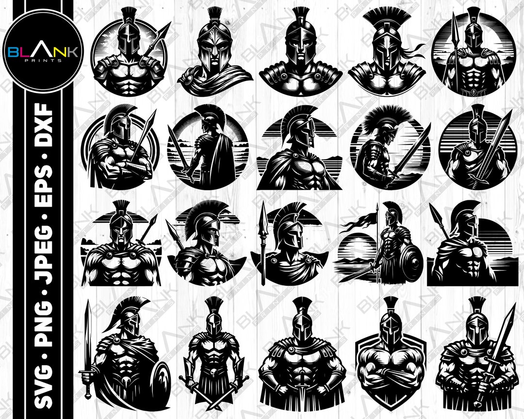 Gladiator Bundle Svg Png Jpeg Eps Dxf Bundle Silhouette Cricut ...