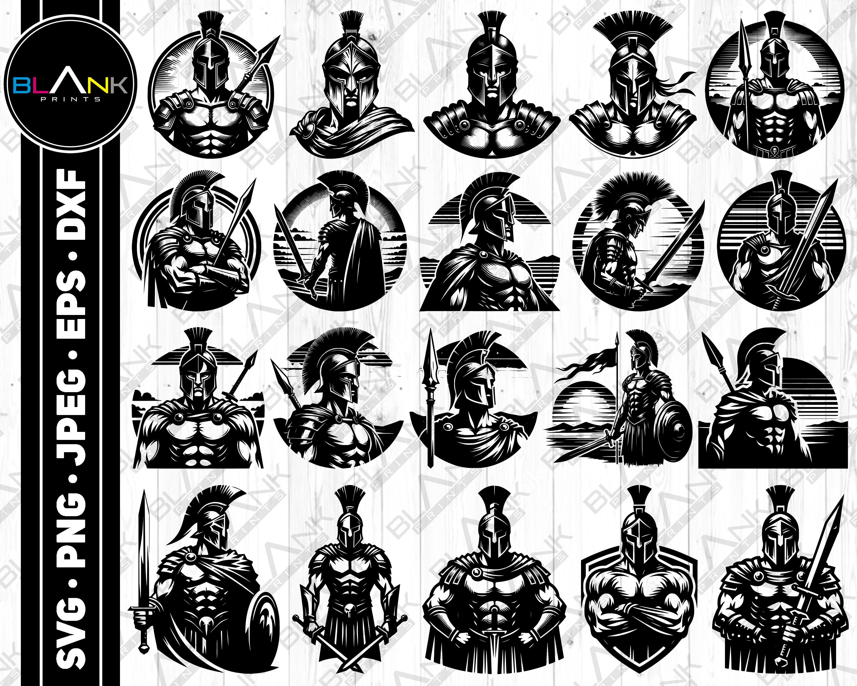 Gladiator Bundle Svg Png Jpeg Eps Dxf Bundle Silhouette Cricut ...
