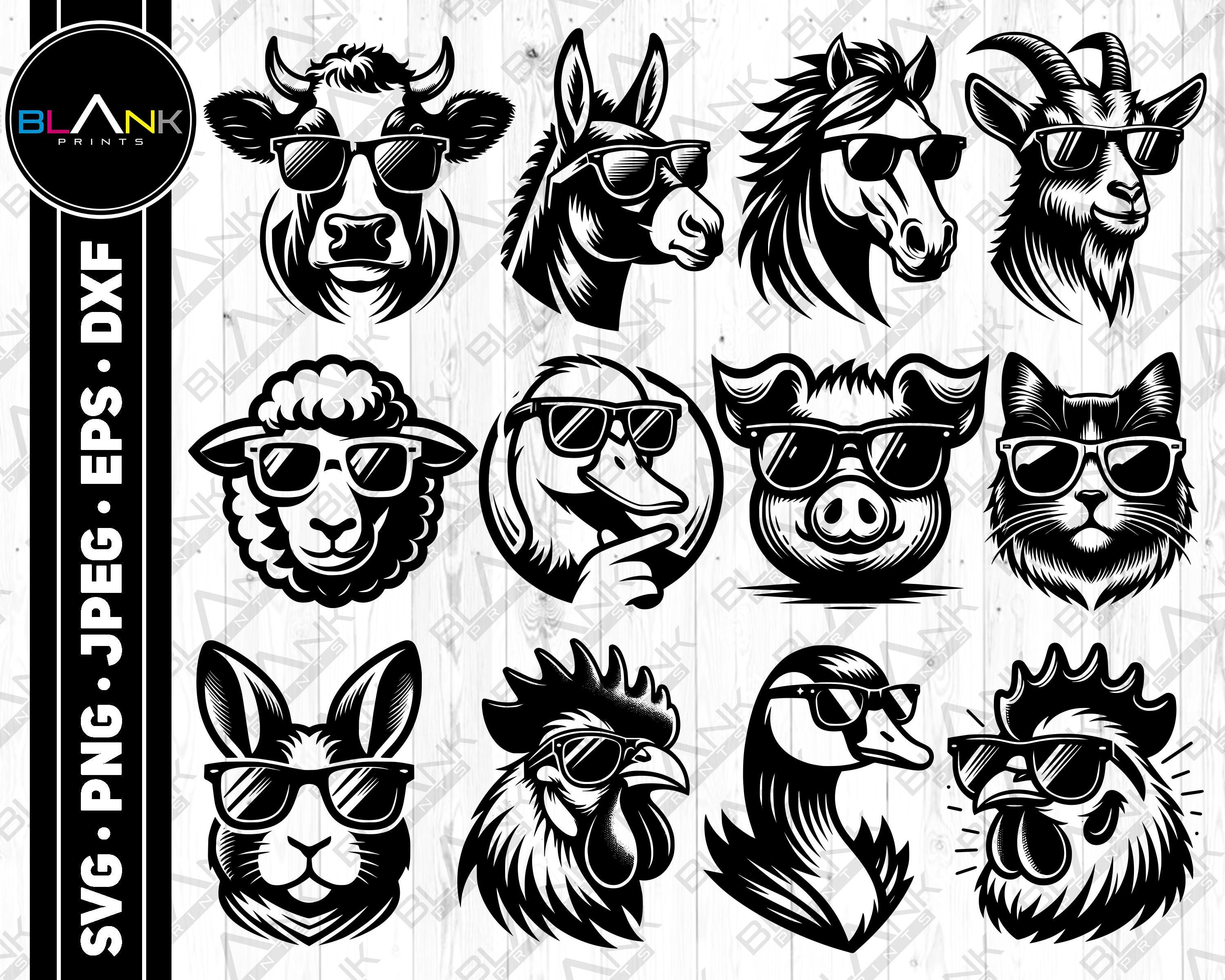 Farm Animals Mega Bundle (svg, Png, Jpg, Eps, Dxf) (digital Download ...
