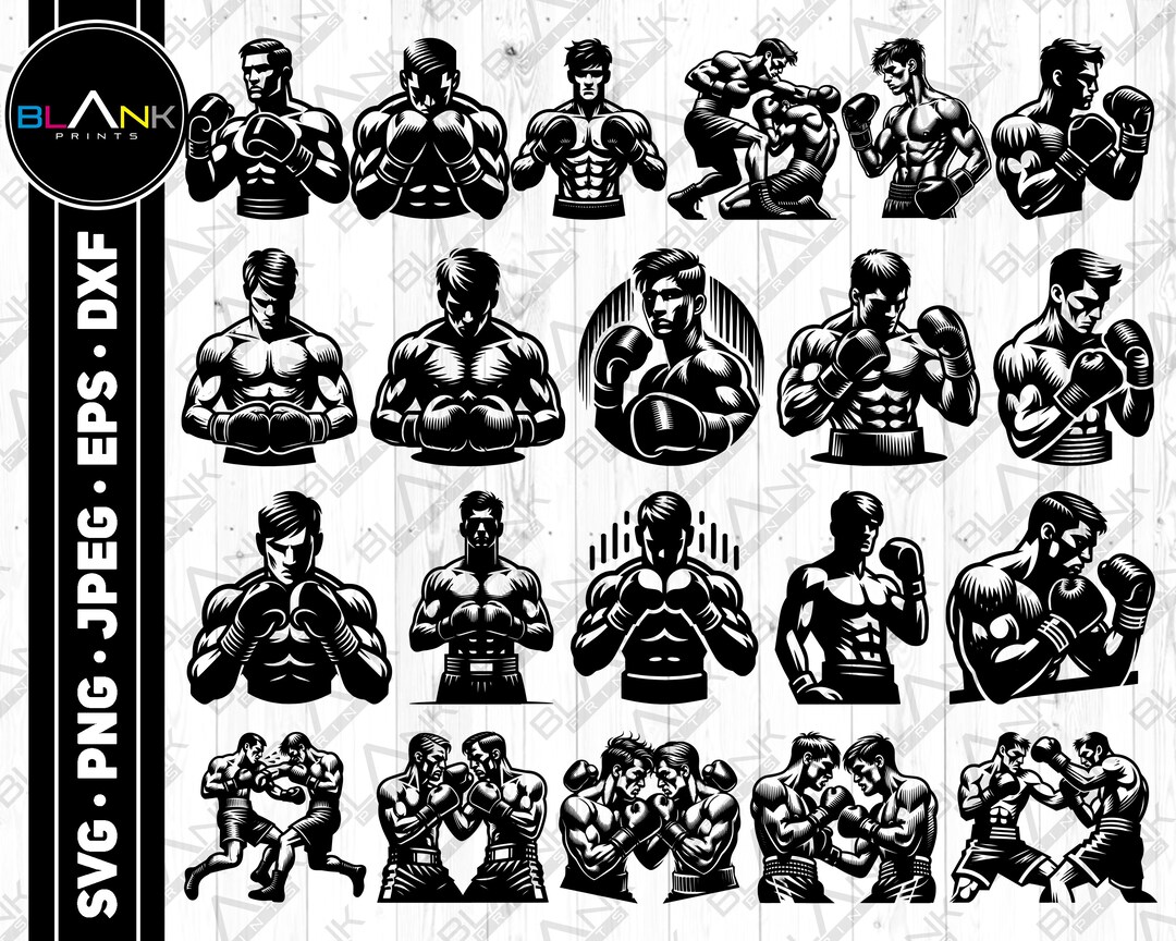 Boxing Bundle Svg Png Jpeg Eps Dxf Bundle Silhouette Cricut Commercial ...