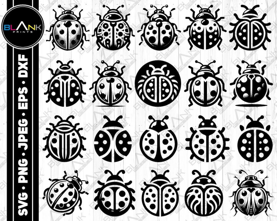 Ladybug Bundle Svg Png Jpeg Eps Dxf Bundle Silhouette Cricut Commercial ...