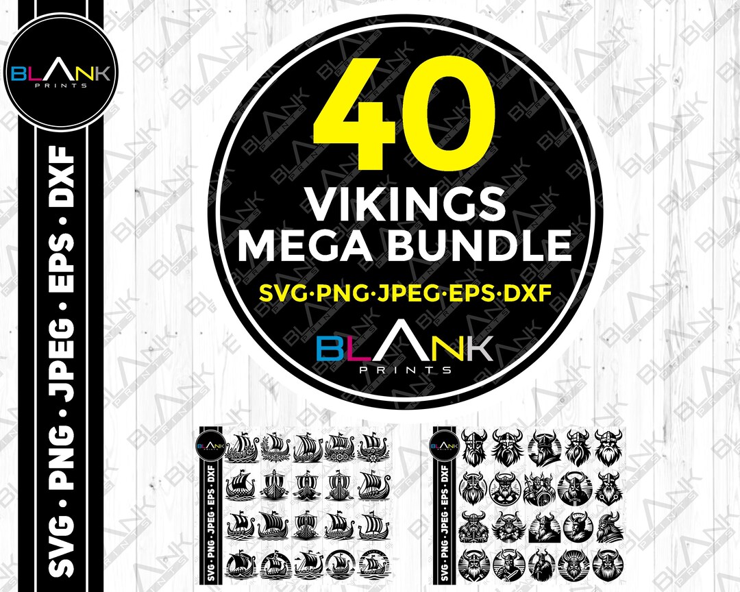 Viking Mega Bundle Svg Png Jpeg Eps Dxf Engrave Silhouette Clipart ...