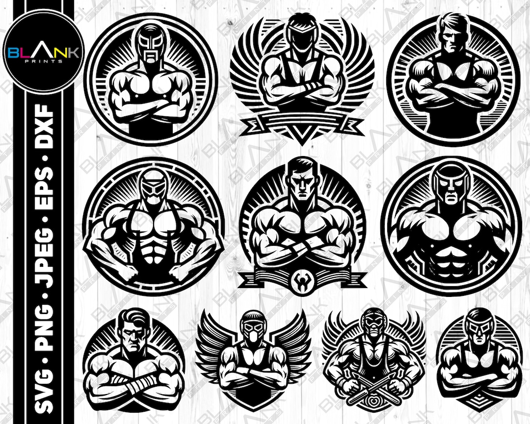 Wrestling Bundle Svg Png Jpeg Dxf Bundle Silhouette Clipart Cricut ...