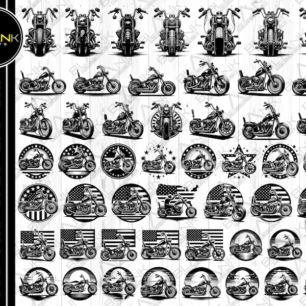 Bagger Motorcycle SVG Bundle - Etsy Canada