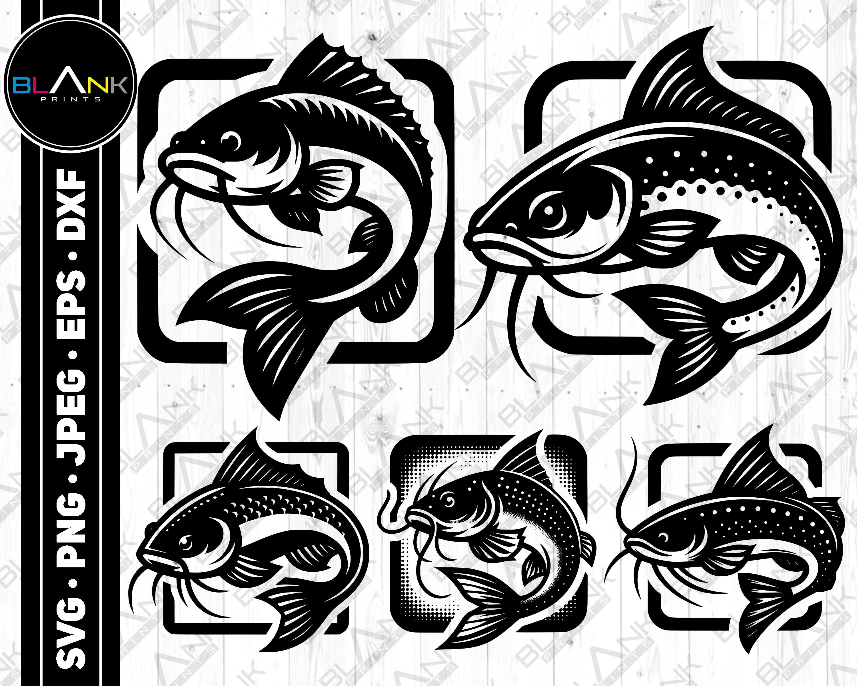Catfish Vector Bundle (svg, Png, Jpg, Eps, Dxf) - Etsy