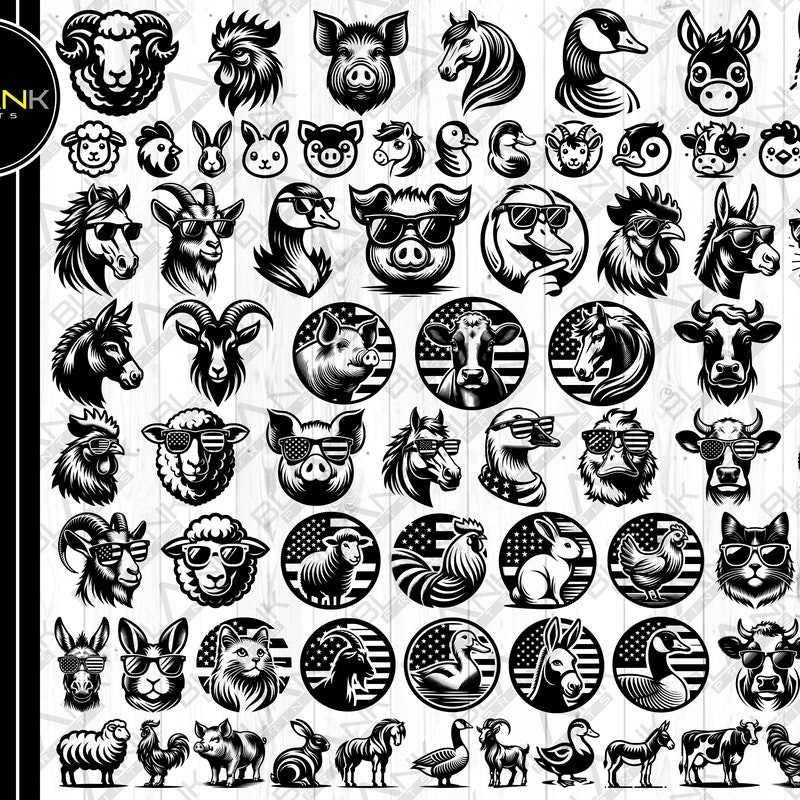 Farm Animals Svg - Etsy