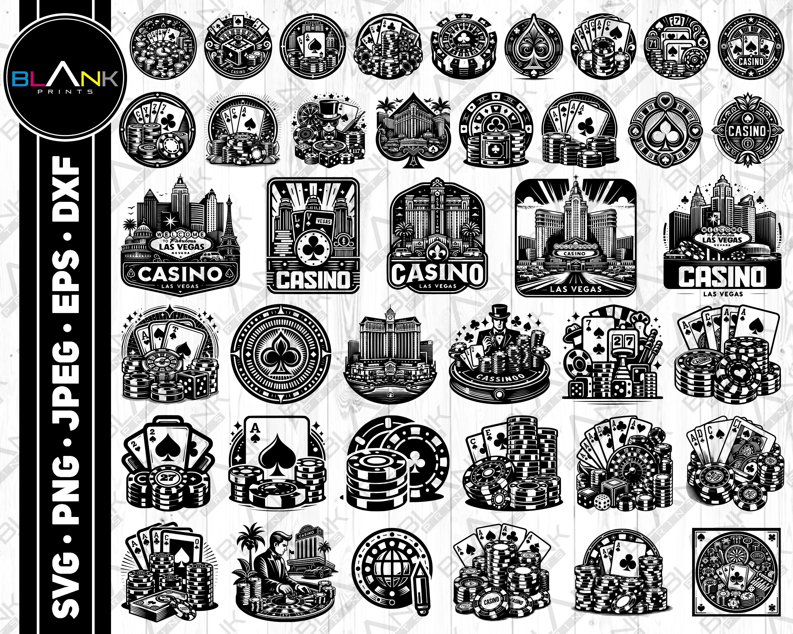 Casino Clipart Vector Bundle (svg, Png, Jpg, Eps, Dxf) Digital Download ...
