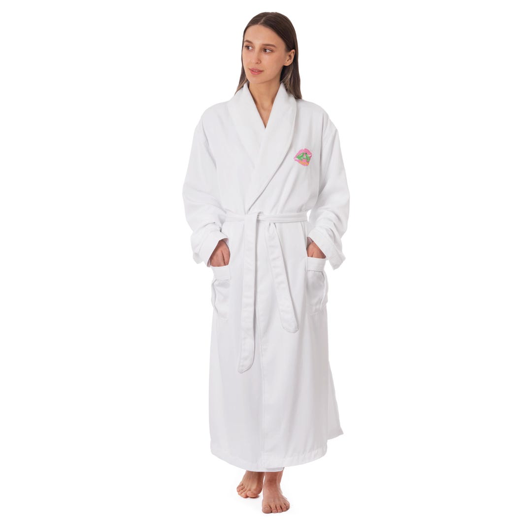 Luxury Couples Robe Gift Set - White Microfiber & Terry Cloth ...