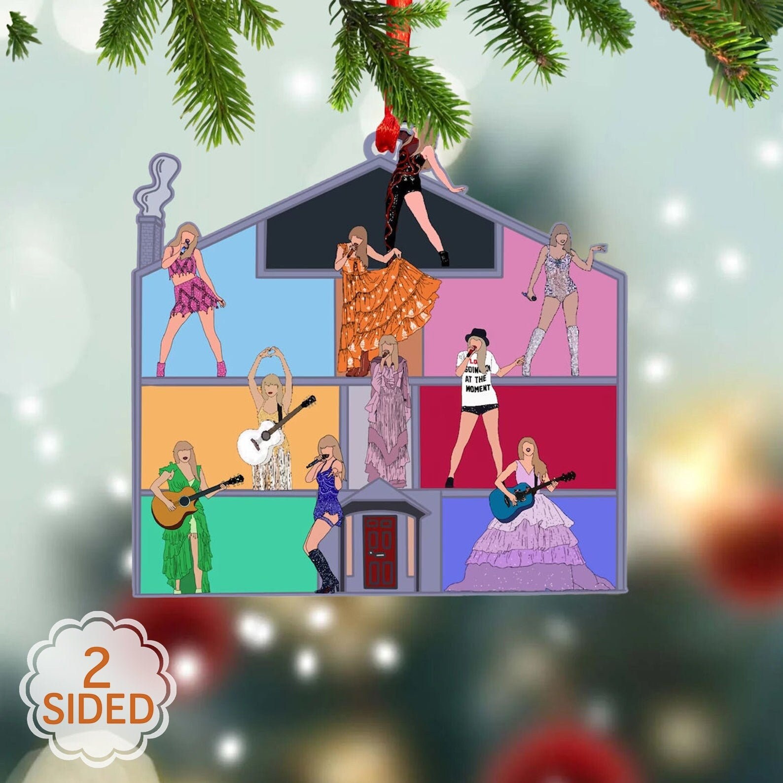 Eras Tour House Ornament, taylor version Christmas Ornament, Taylor ...