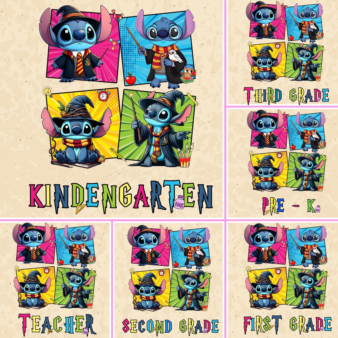 Stitch Back to School Png, Teacher Png, Stitch First Day of School ...